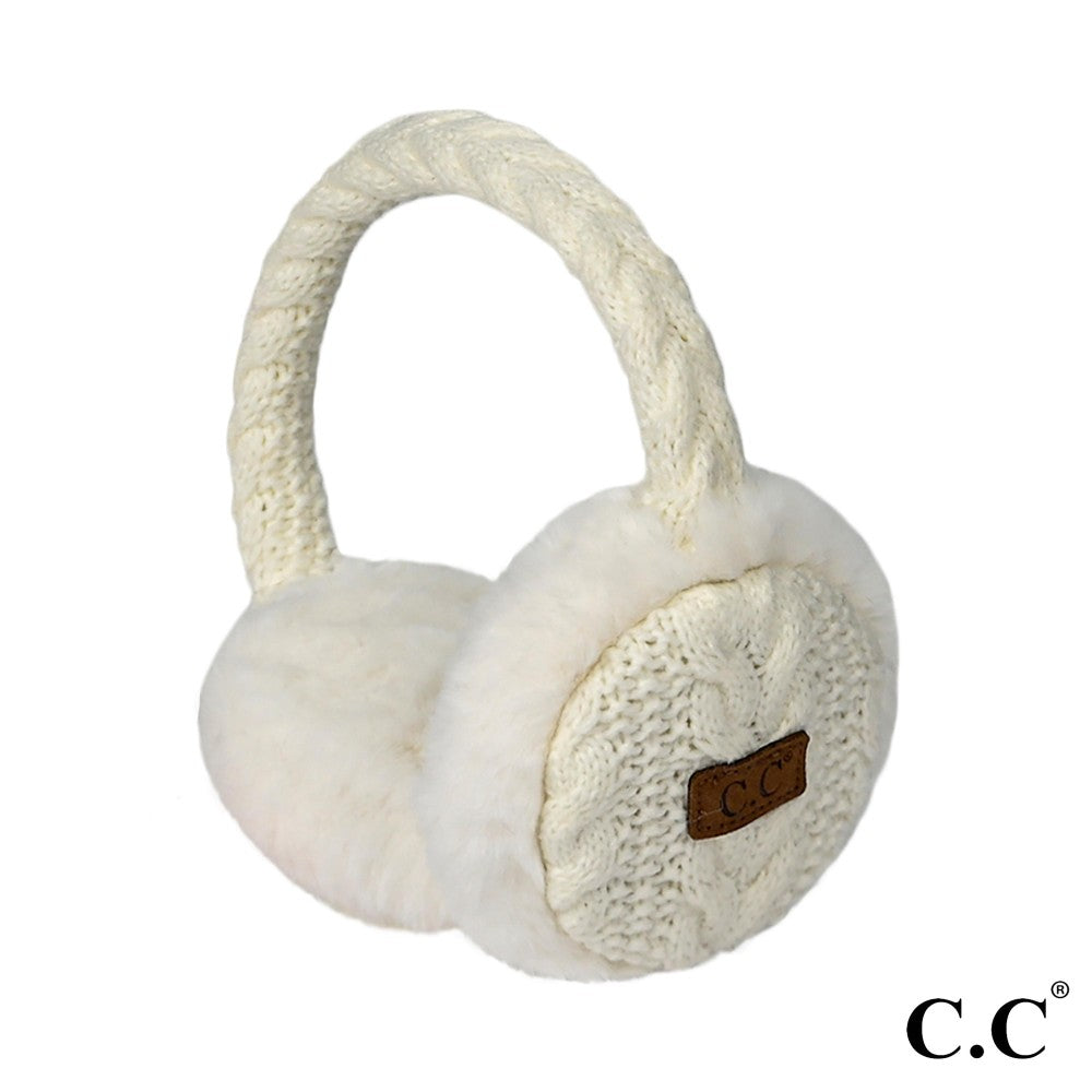 CC Knit Ear Muffs - Ivory – Specialty Design Company