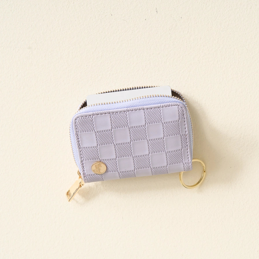 The Darling Effect Zip-Around Wallet - Periwinkle Check – Specialty ...