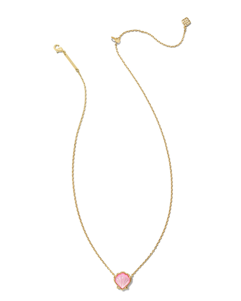 Kendra Scott Brynne Gold Shell Pendant Necklace in Blush Ivory Mother ...